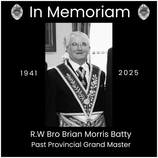 R.W.Bro Brian Morris Batty, Past Provincial Grand Master. - West ...